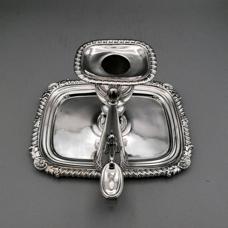 Pair of George III Antique Silver Chambersticks Made in 1813-4 For Sale ...