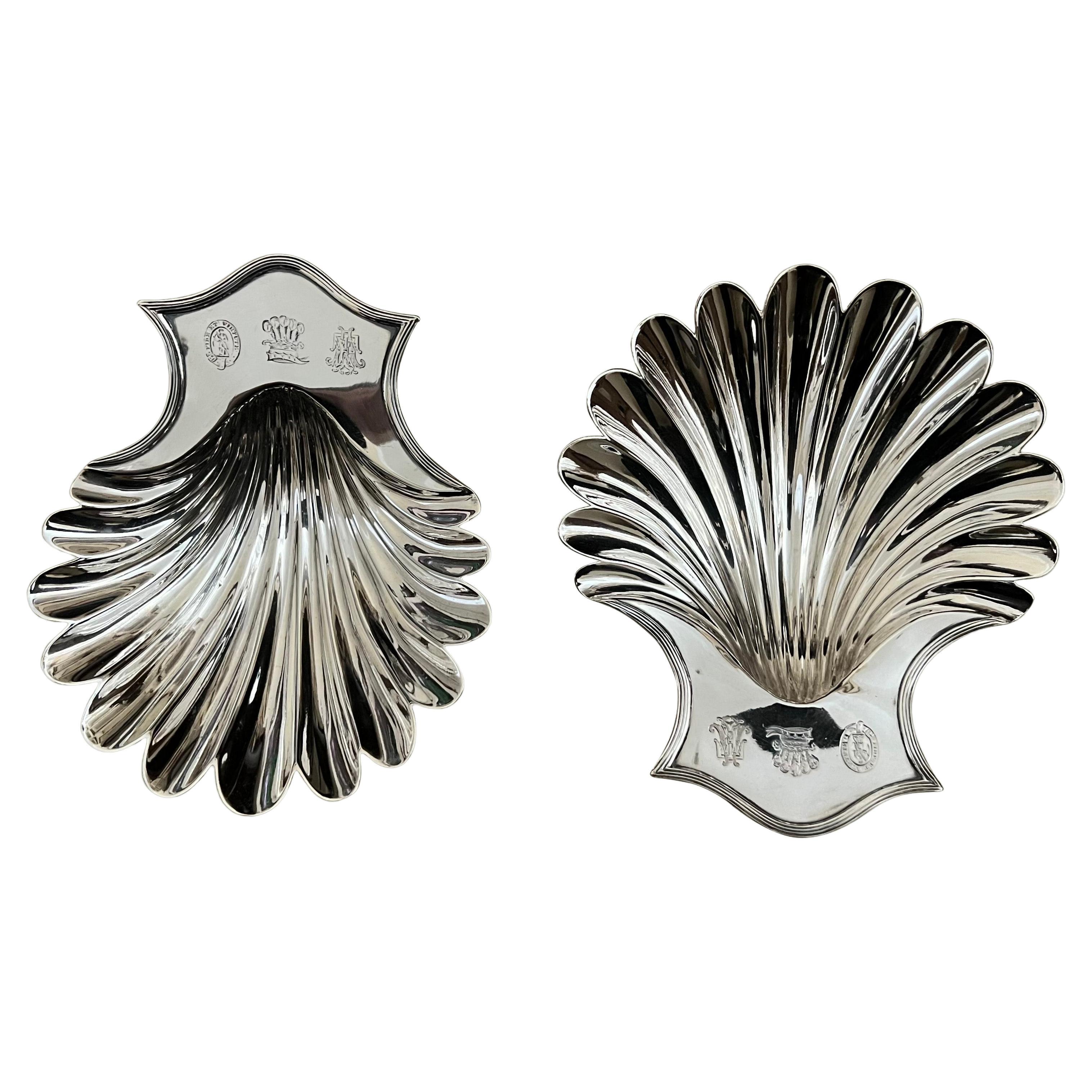 Pair of George III Sterling Silver Butter Shells by Bateman Family ...