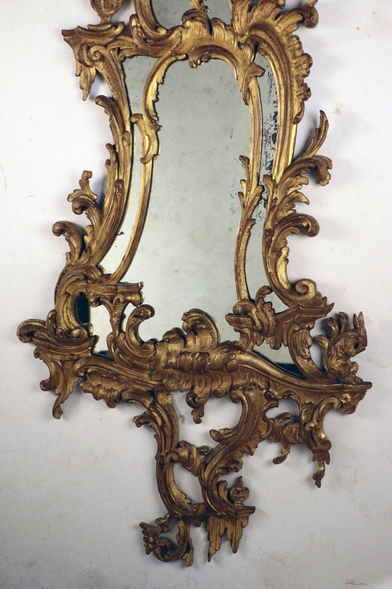 Pair of George III Style Giltwood Mirrors For Sale at 1stDibs