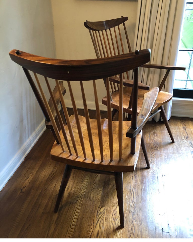 Pair of George Nakashima Style "New" Amrchairs at 1stDibs