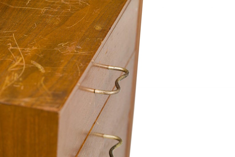 Pair of George Nelson for Herman Miller Walnut Veneer 4-Drawer Commodes ...