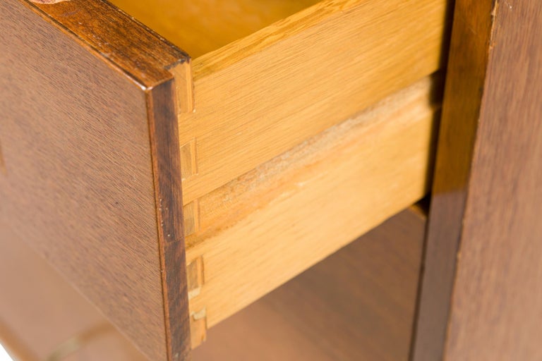Pair of George Nelson for Herman Miller Walnut Veneer 4-Drawer Commodes ...