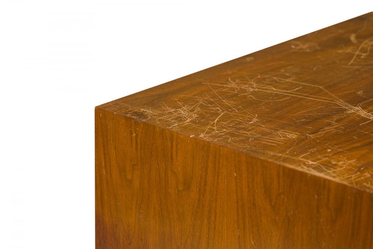 Pair of George Nelson for Herman Miller Walnut Veneer 4-Drawer Commodes ...