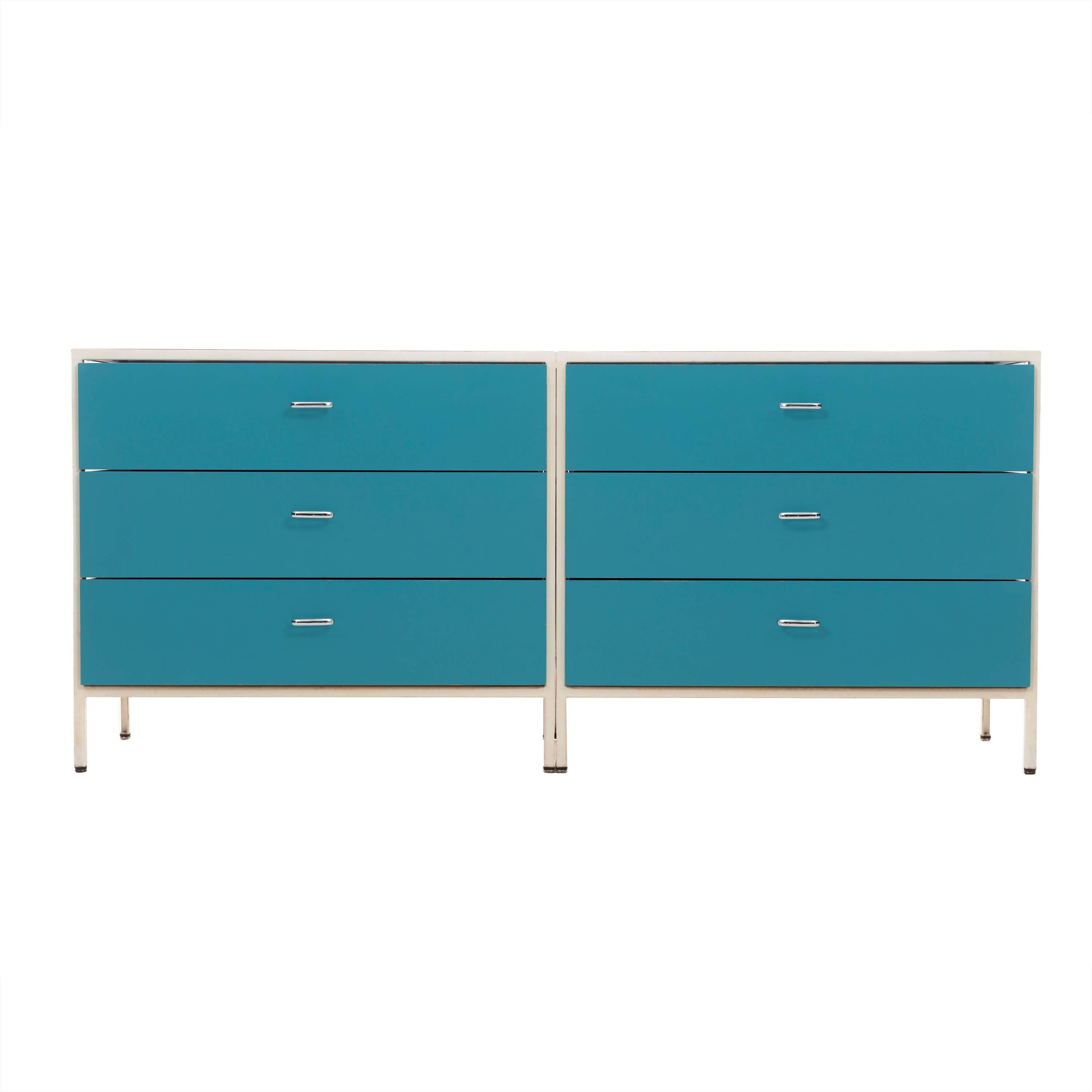 Pair of George Nelson Steel Frame Dressers at 1stDibs