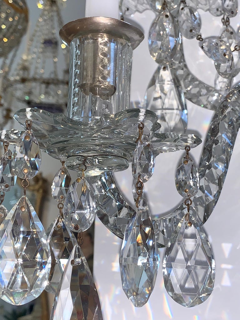 Pair of Georgian Crystal Sconces at 1stDibs