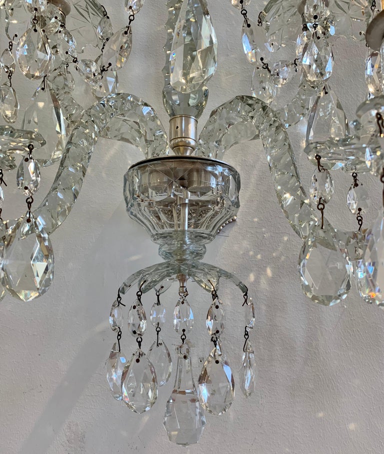 Pair of Georgian Crystal Sconces at 1stDibs