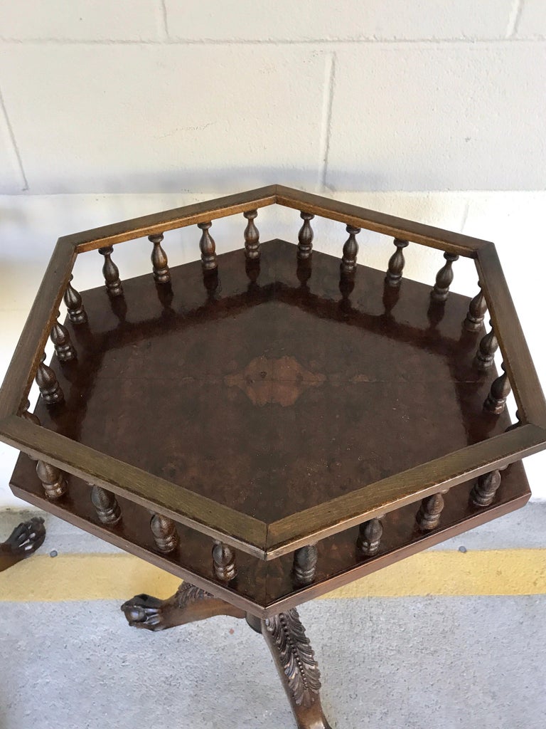 Pair of Georgian Style Mahogany Gallery Tables For Sale at 1stDibs