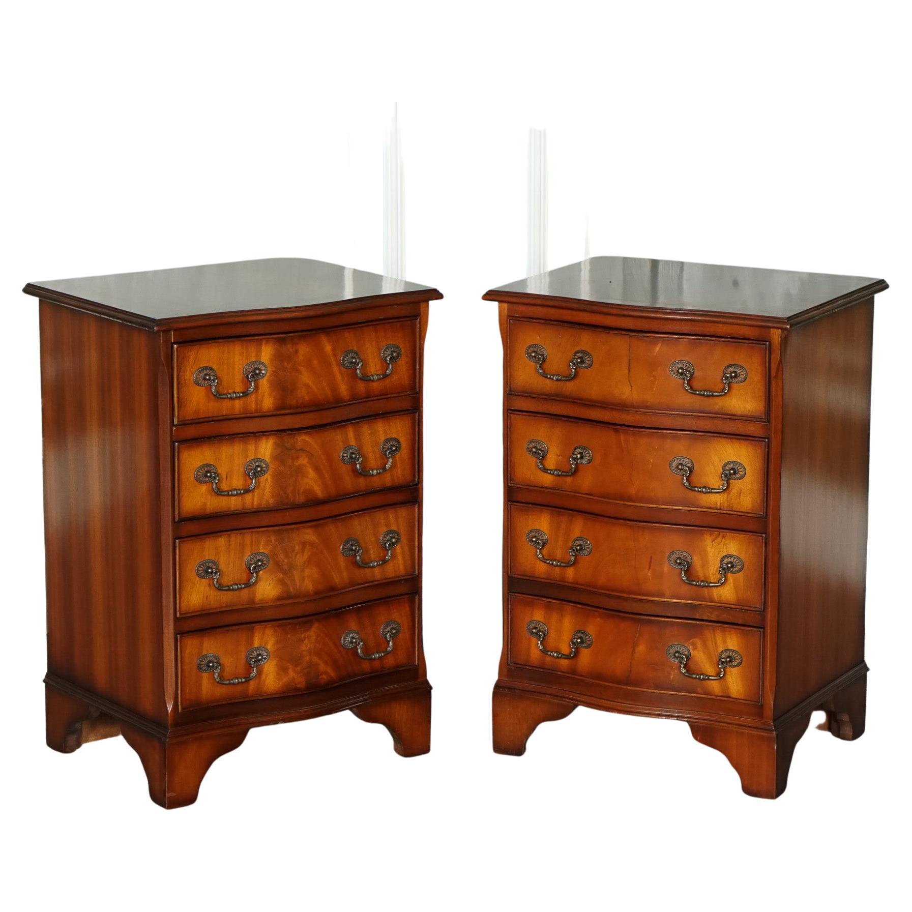 Pair Of Beautiful Federal Style Mahogany and Flame Birch End Tables at ...