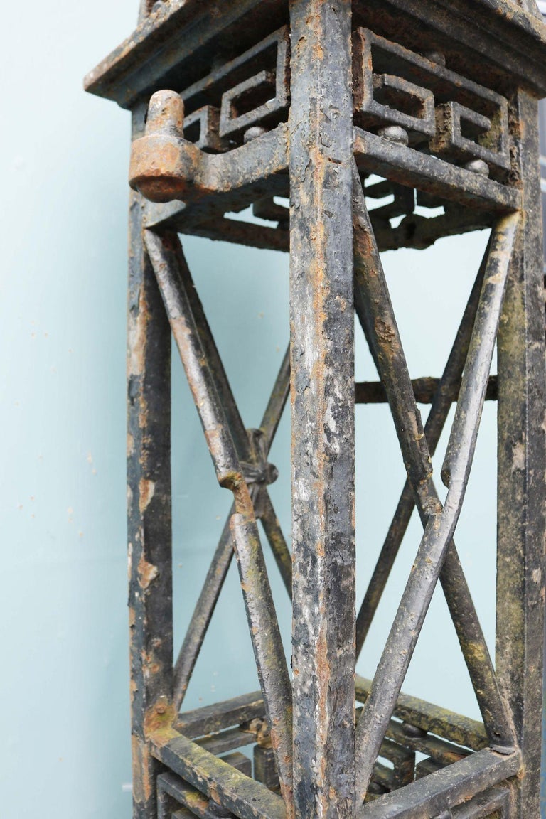 Pair of Georgian Wrought Iron Gate Posts For Sale at 1stDibs