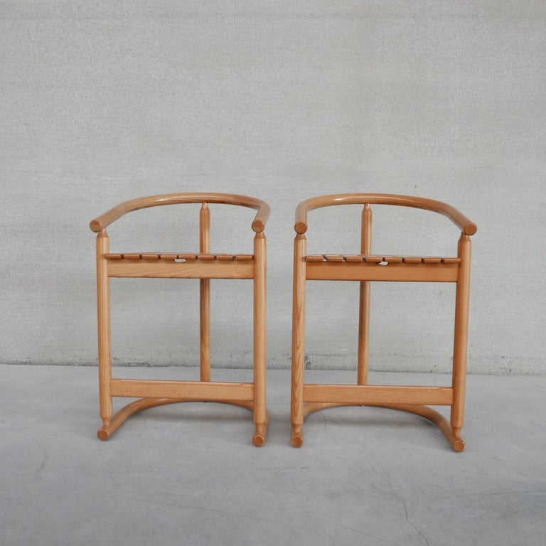 Pair of German Bentwood Mid-Century Bar Stools '2' at 1stDibs