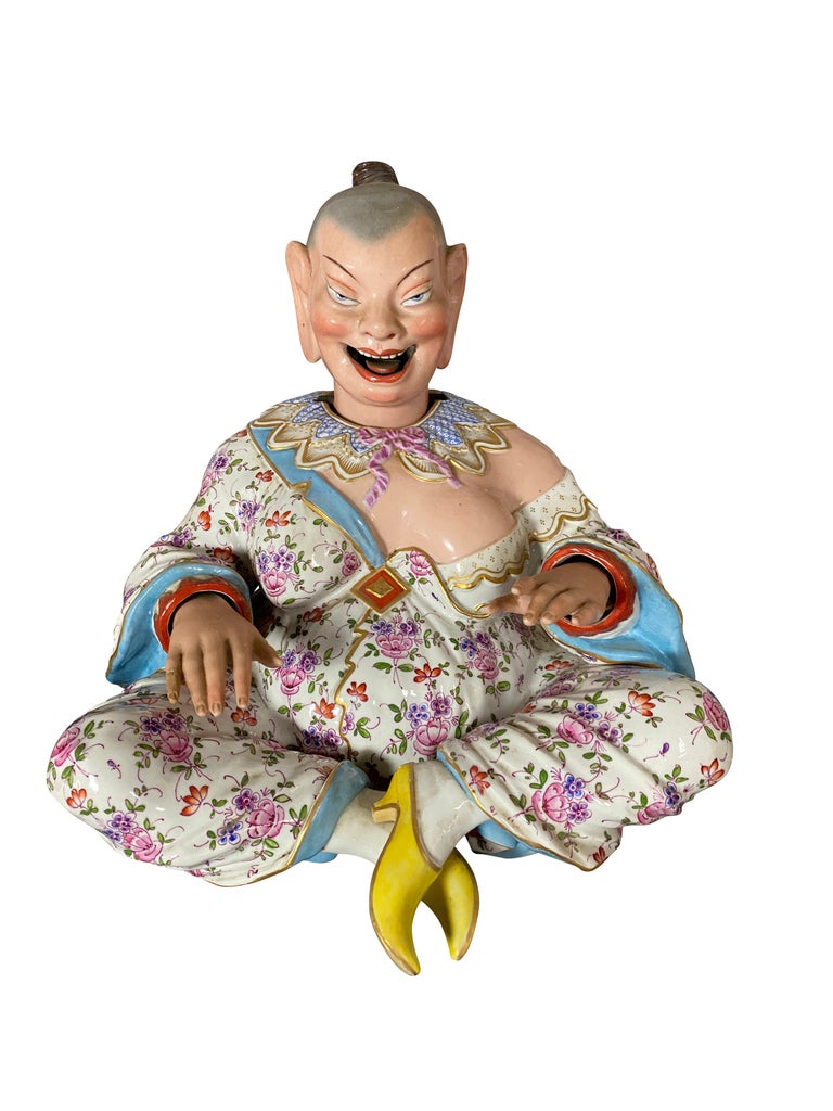 Pair of German Chinoiserie Porcelain Figures of Seated "Nodders" For ...