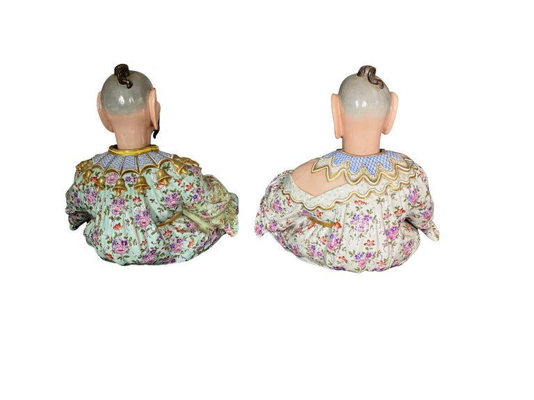 Pair of German Chinoiserie Porcelain Figures of Seated "Nodders" For ...