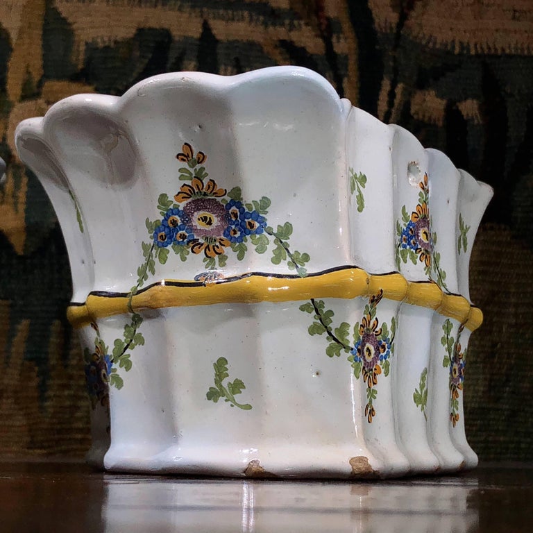 Pair of Hannoversch-Münden, Lower Saxony, Rococo Faience Bough Pots ...