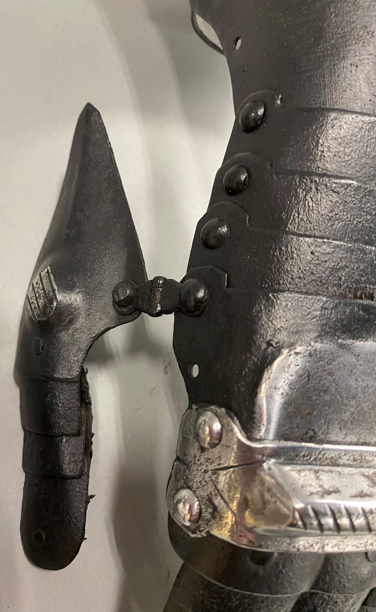 Pair of German Iron and Leather Gauntlets For Sale at 1stDibs