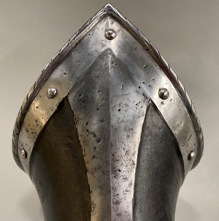 Pair of German Iron and Leather Gauntlets For Sale at 1stDibs