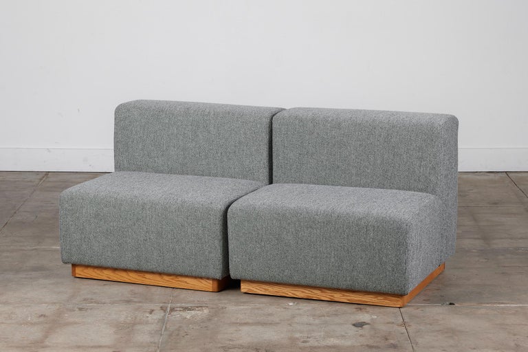 Pair of Giancarlo Piretti Style Modern Cubic Sofa Seats For Sale at 1stDibs