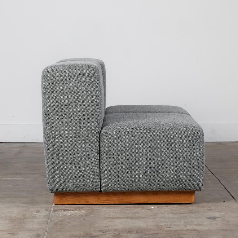 Pair of Giancarlo Piretti Style Modern Cubic Sofa Seats For Sale at 1stDibs