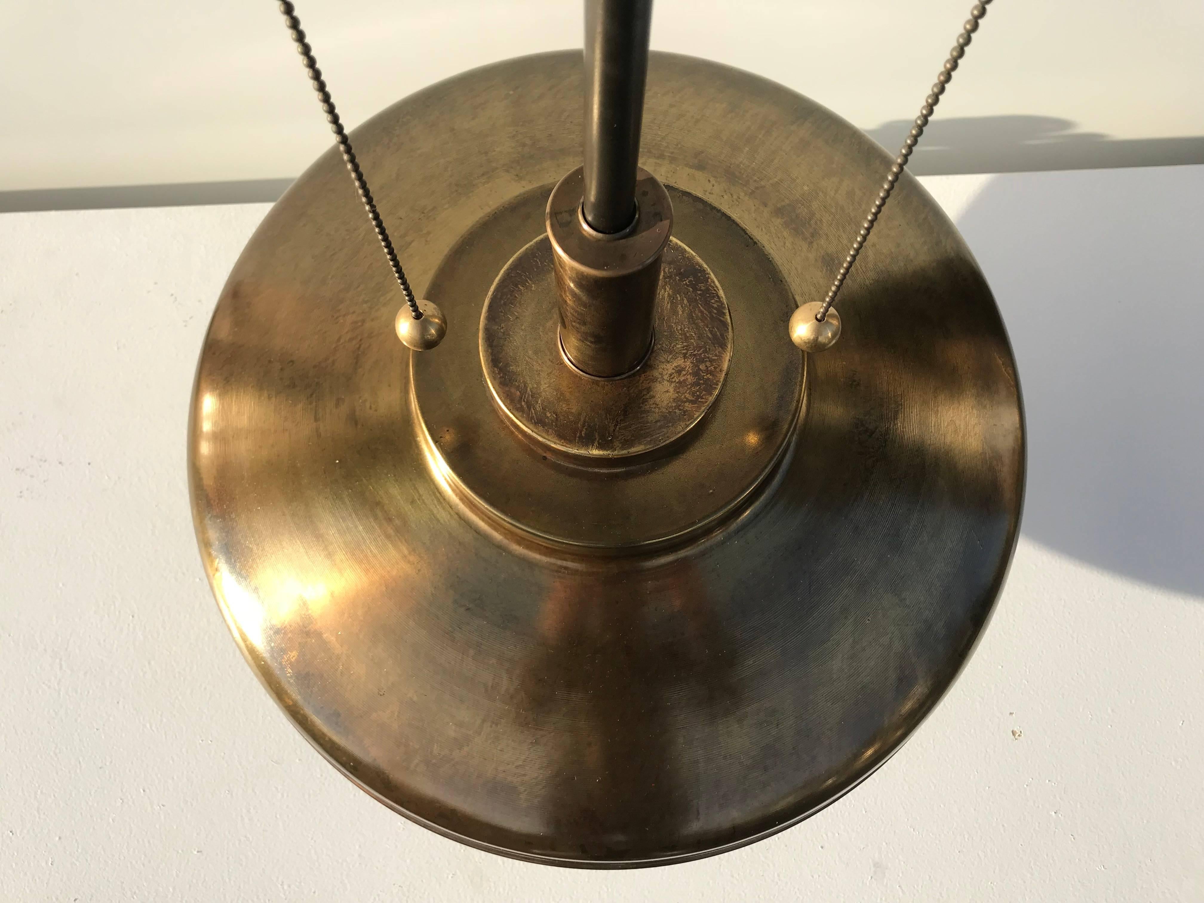 Pair of Giant Brass Lamps in Antiqued Bronze Finish at 1stDibs