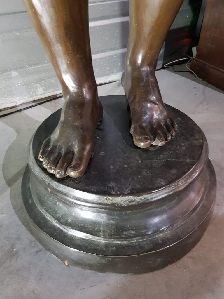 Pair of Gigantic Bronze Statutes Representing Nubians Carrying Torches ...