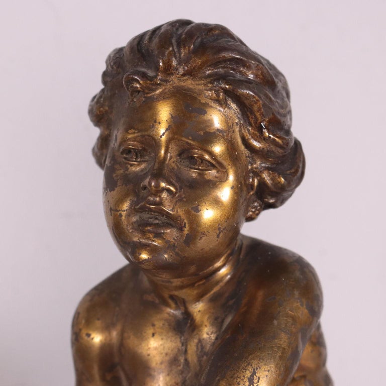 Pair of Gilded Bronze Putti, Italy, 19th Century at 1stDibs