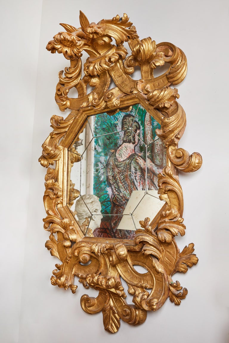 Pair of Gilded Roman Mirrors For Sale at 1stDibs