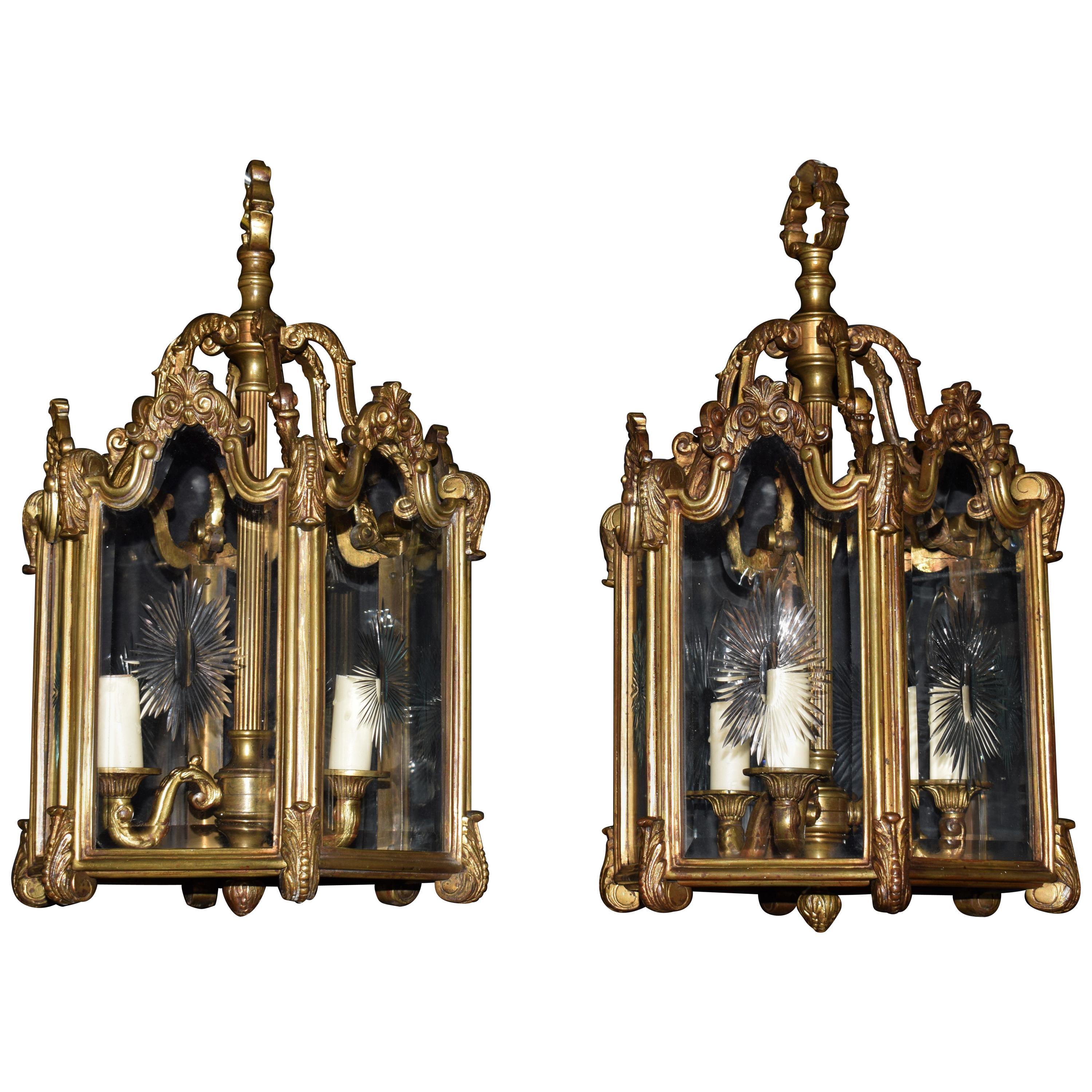Pair of coach lanterns For Sale at 1stDibs
