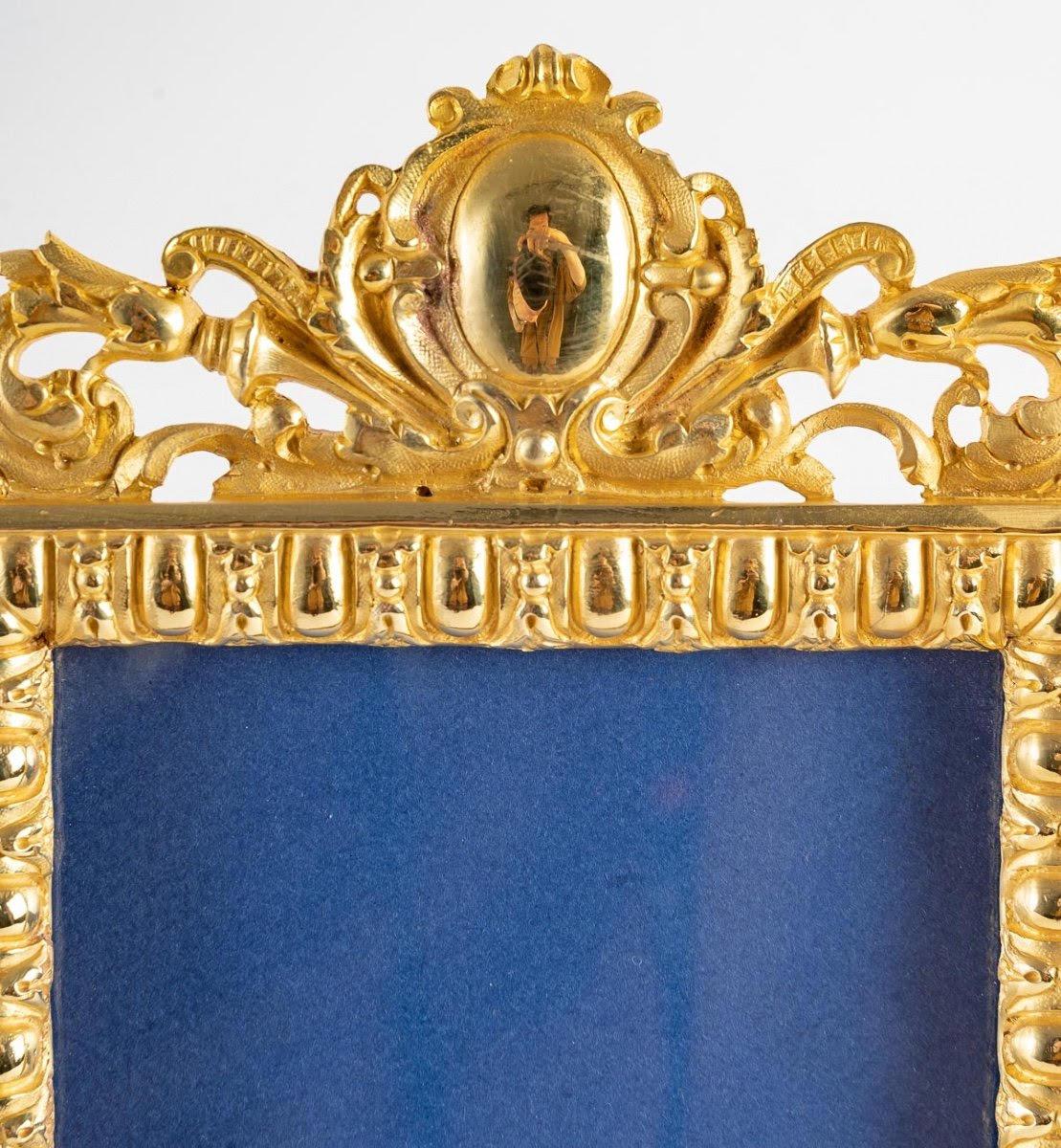 Pair of Gilt Bronze Photo Frames, Napoleon III Period For Sale at 1stDibs