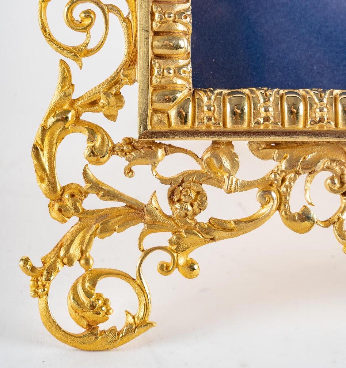 Pair of Gilt Bronze Photo Frames, Napoleon III Period For Sale at 1stDibs