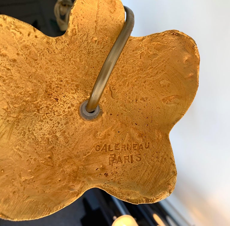 Pair of Gilt Bronze Plant Lamps by Stephane Galerneau, France, 1990s at ...