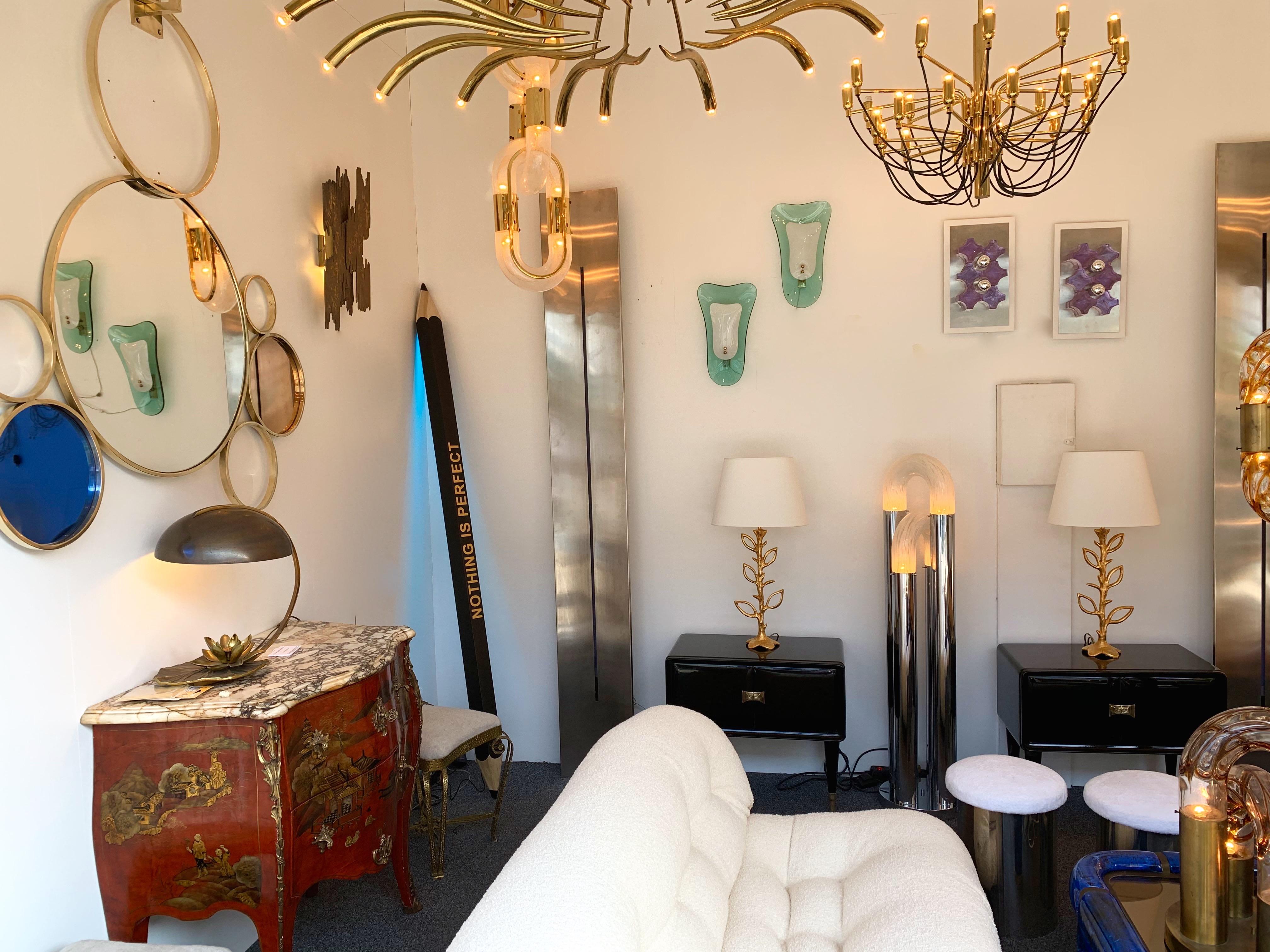 Pair of Gilt Bronze Plant Lamps by Stephane Galerneau, France, 1990s at ...