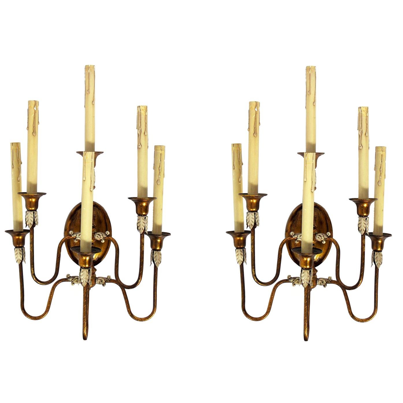 Pair of Capiz Shell Sconces at 1stDibs