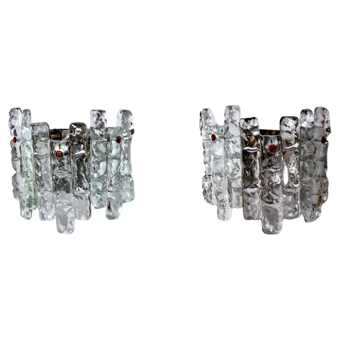 Pair of Auarian Jt Kalmar Glass Sconces at 1stDibs