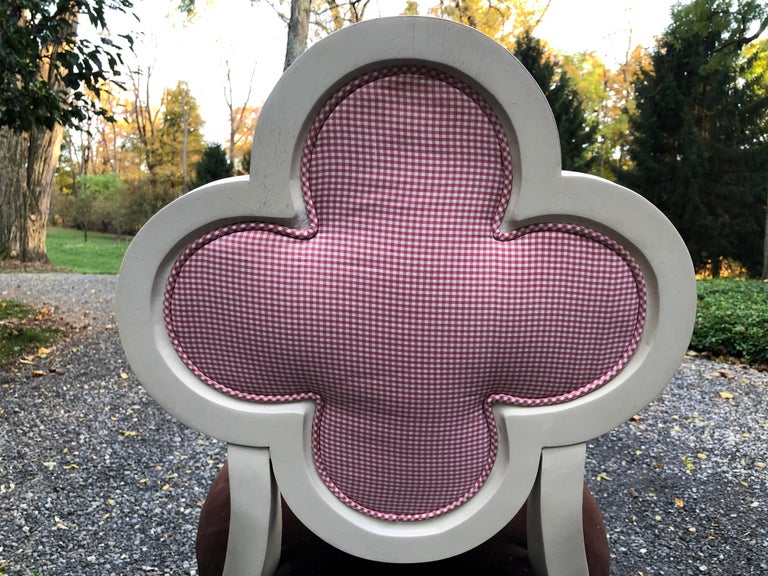 Pair of Glamorous Quatrefoil Shaped Velvet Side Chairs at 1stDibs ...