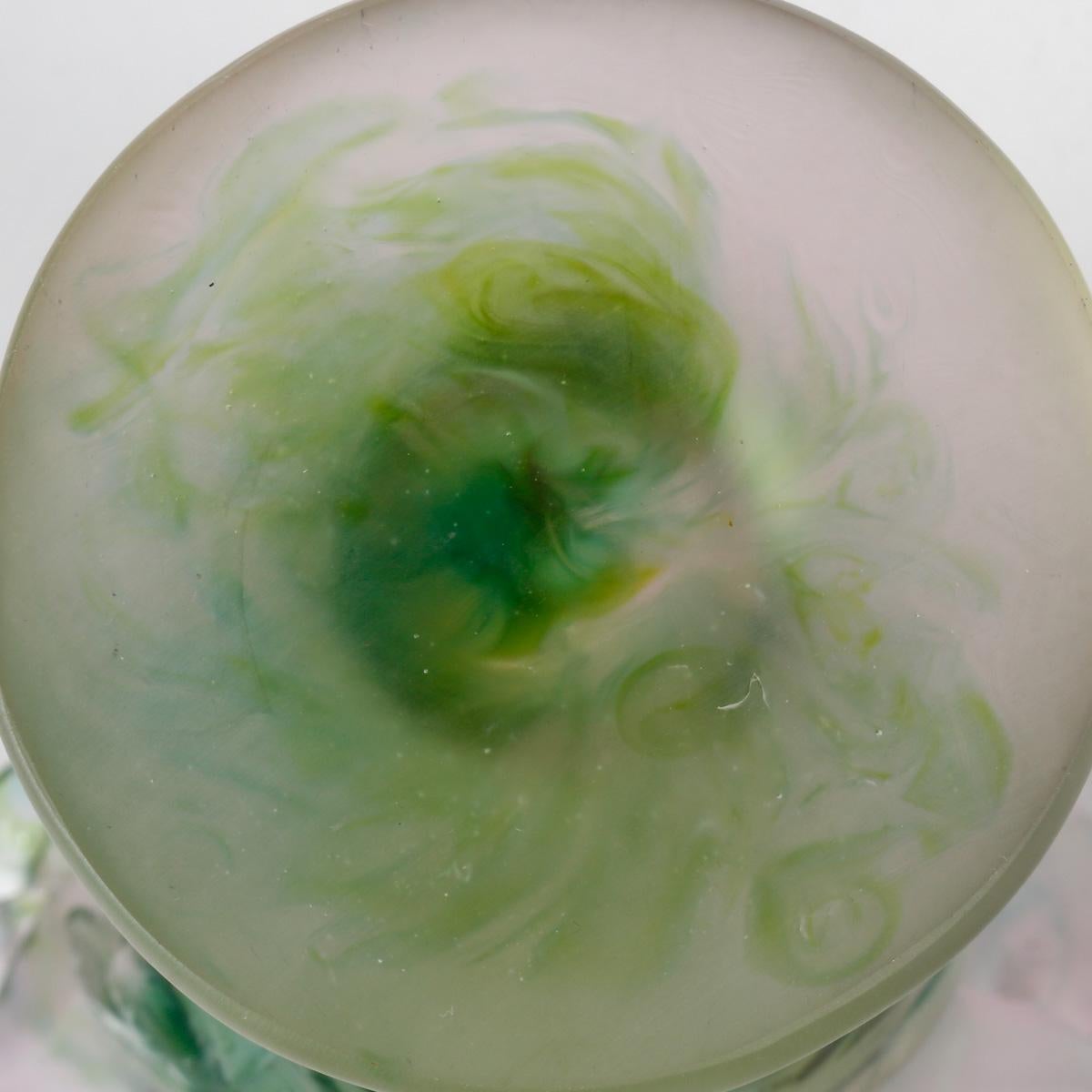 Pair of Glass Leg Vases by Daum France For Sale at 1stDibs