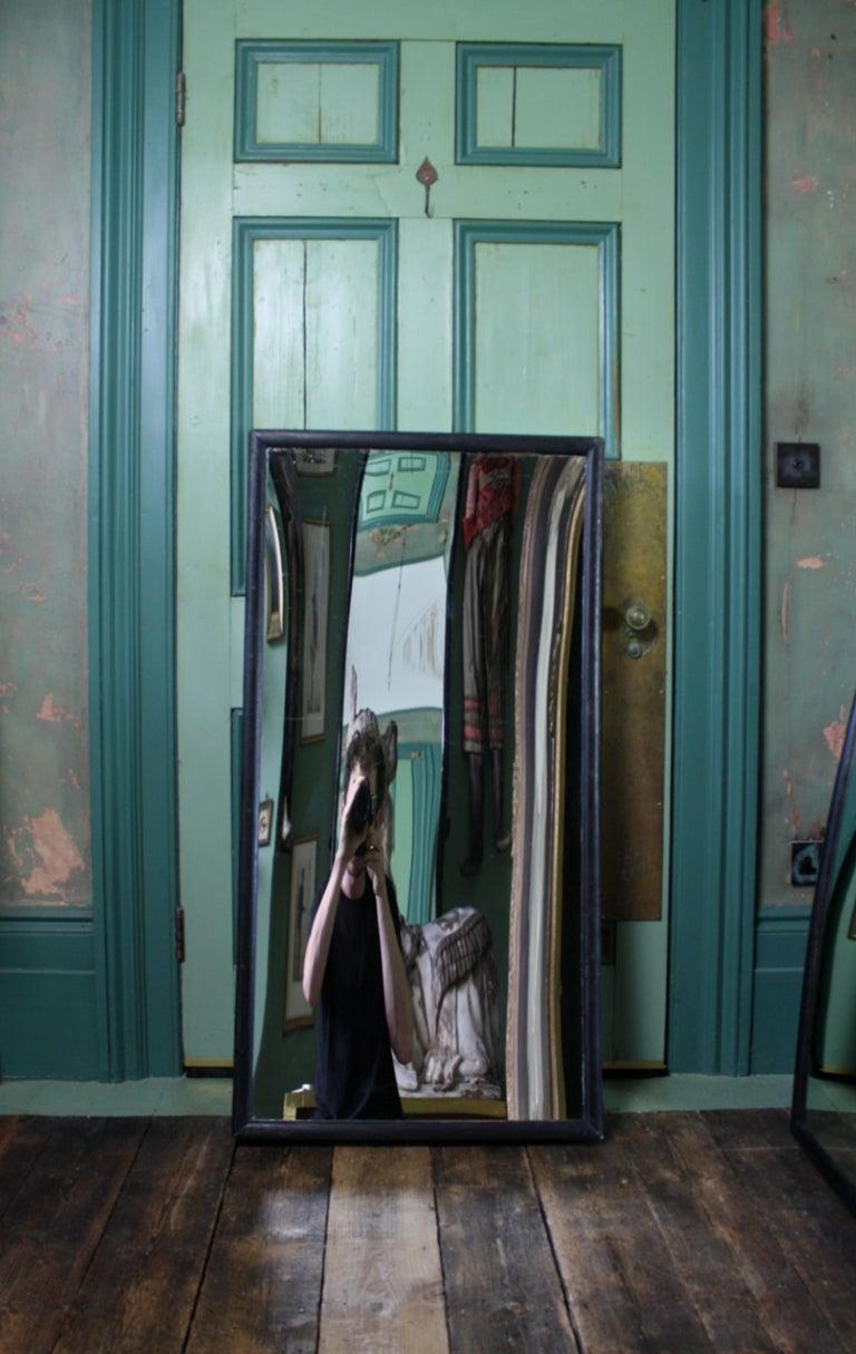 Pair of Glass Optical Distortion Carnival Fairground Mirrors Concave ...