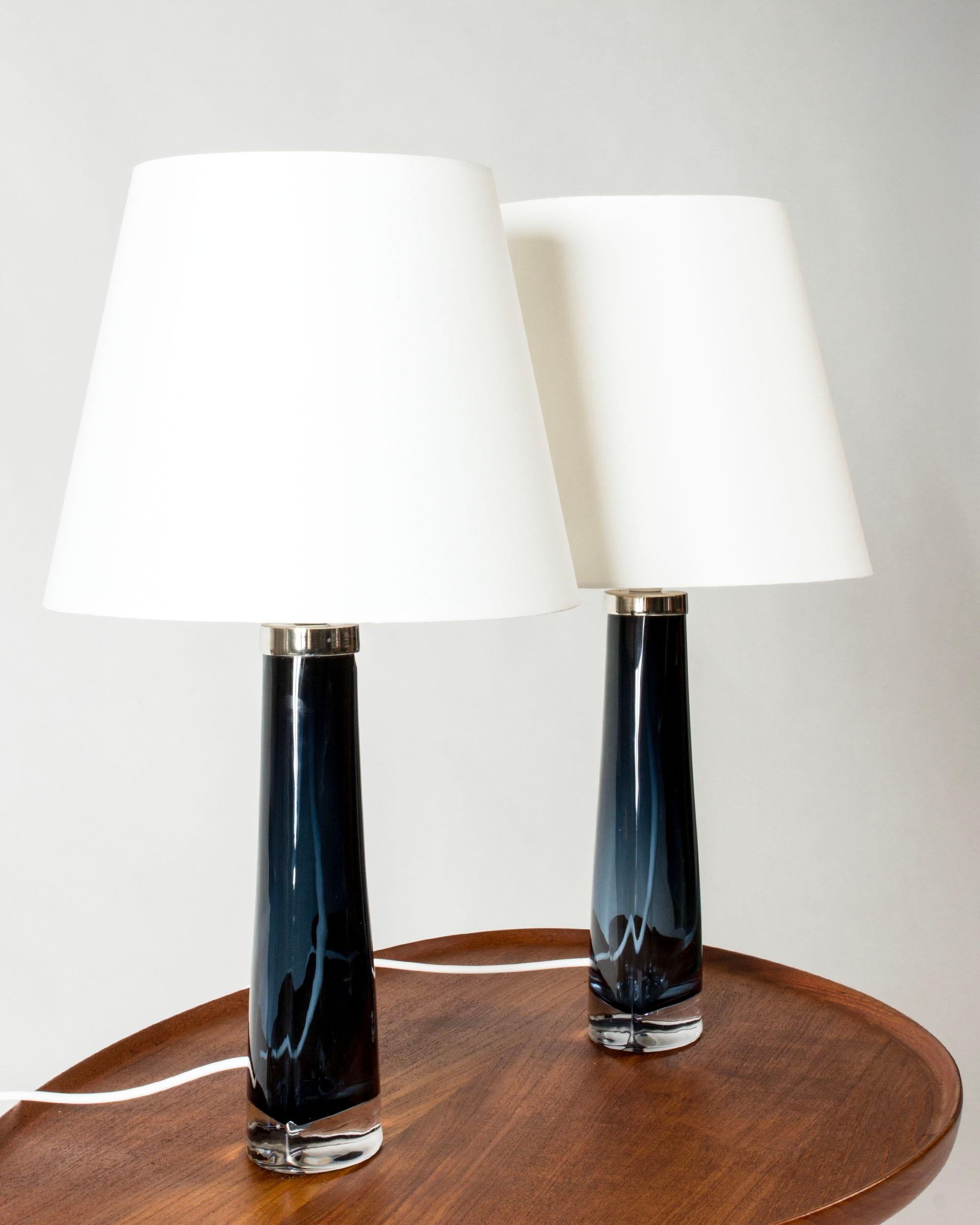 Pair of Glass Table Lamps by Carl Fagerlund For Sale at 1stDibs