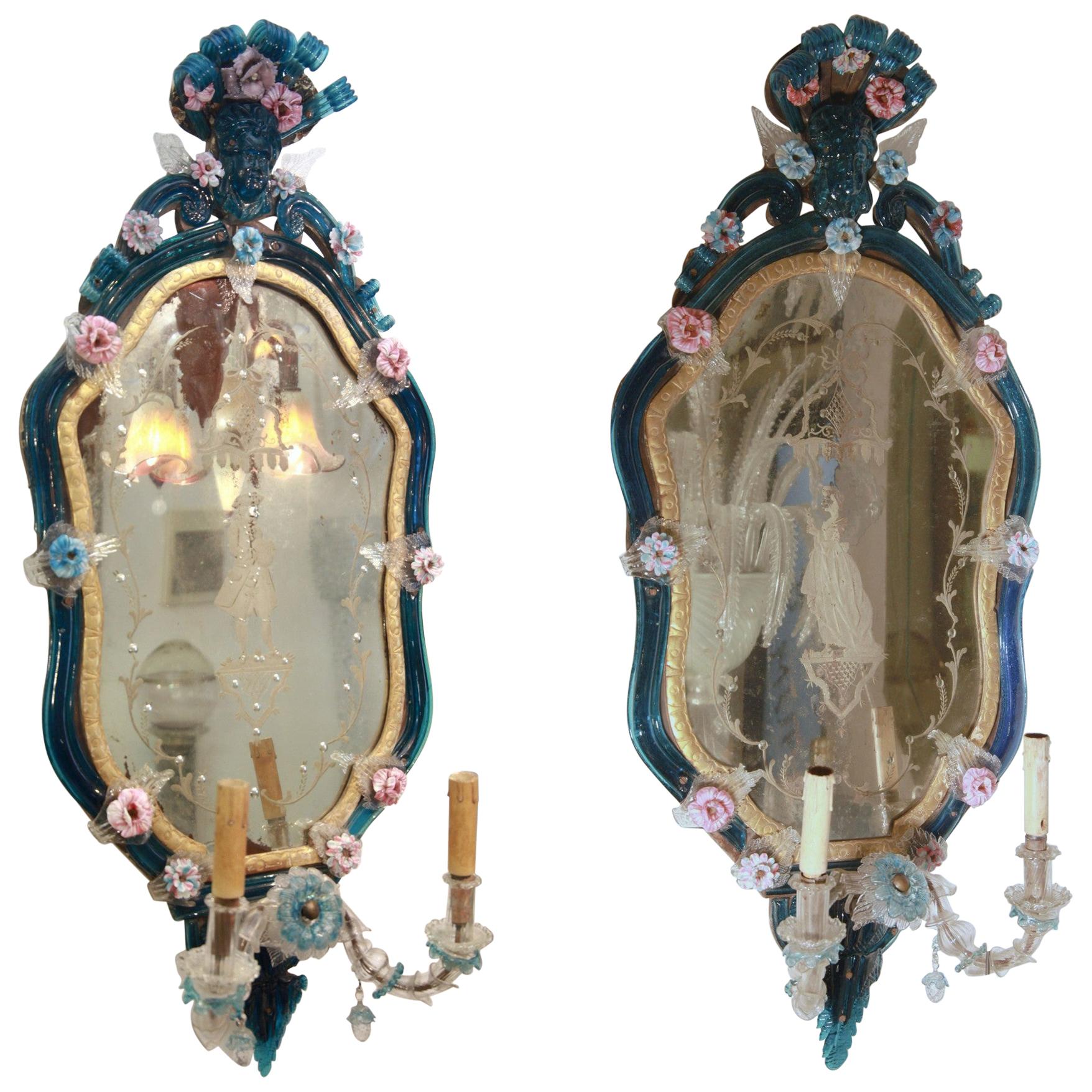 Pair of Glass Venetian Mirrors Early 18th Century, Published and ...
