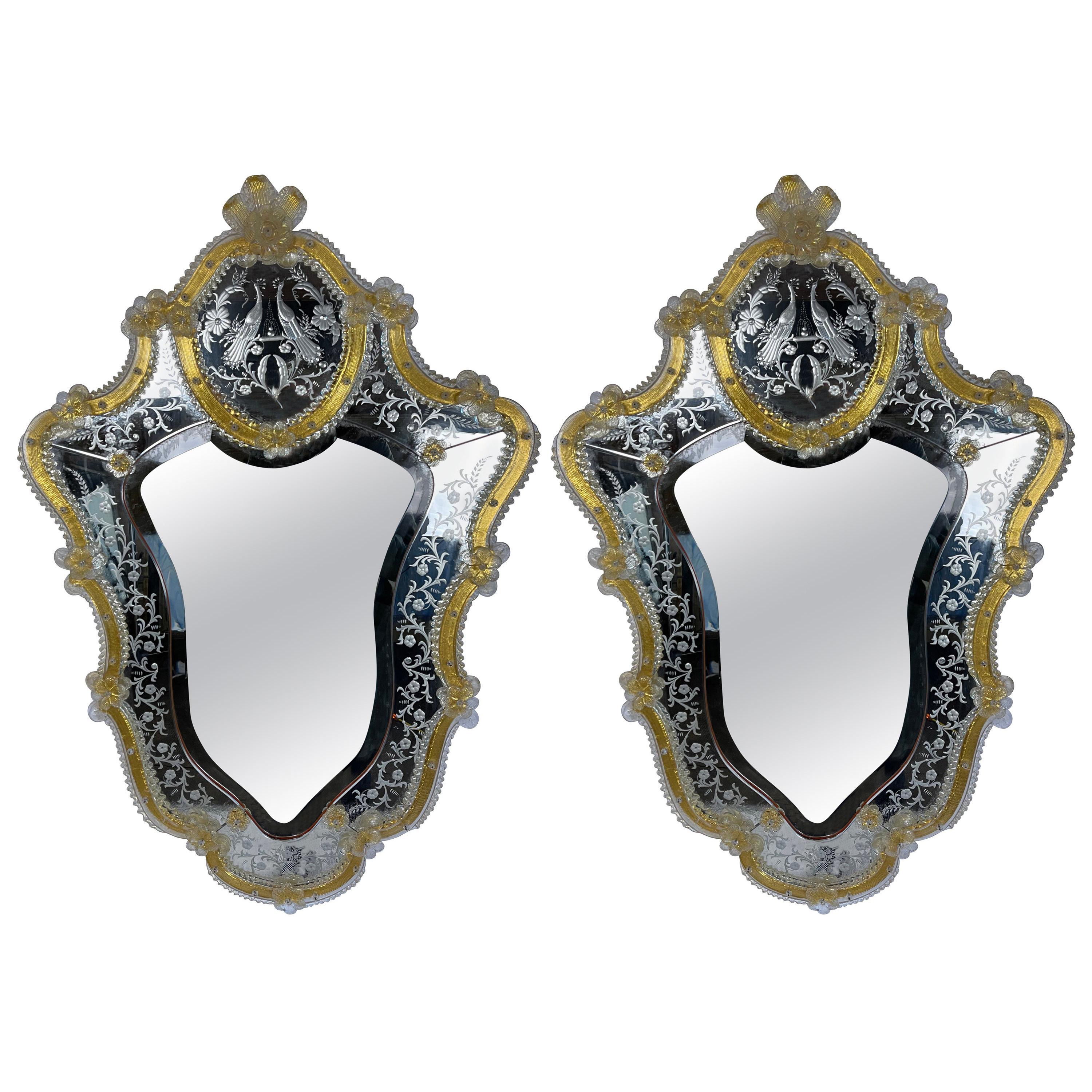 Mirror Carved in the Form of a Shield For Sale at 1stDibs