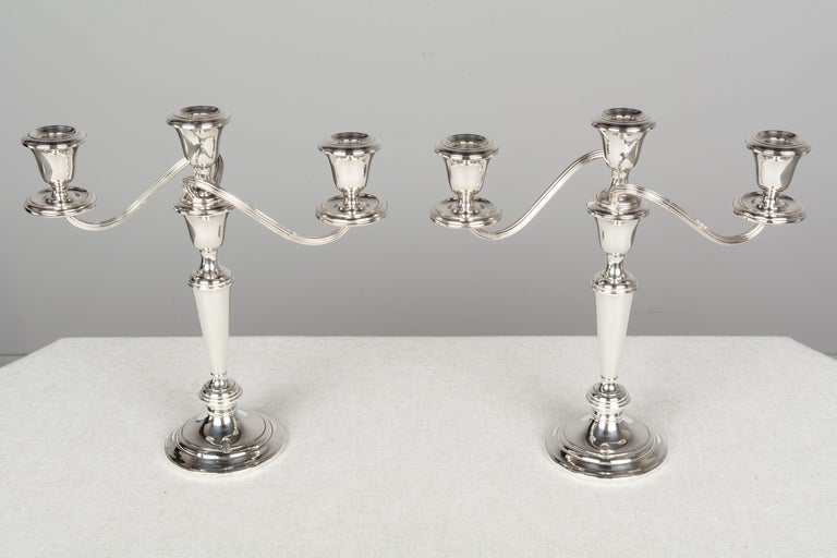 Pair of Gorham Sterling Silver Convertible Candelabra at 1stDibs