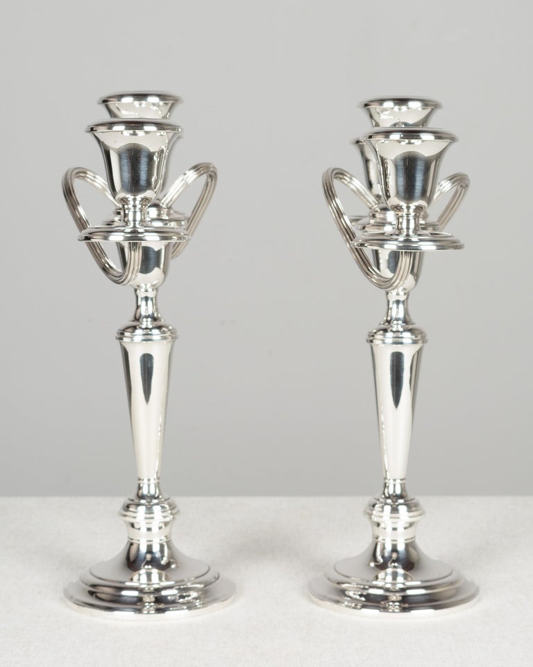 Pair of Gorham Sterling Silver Convertible Candelabra at 1stDibs