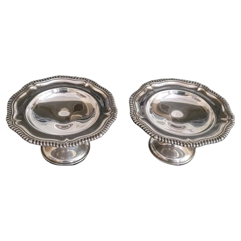 Pair of Gorham Weighted Sterling Silver Footed Compote Candy Nut Dishes ...