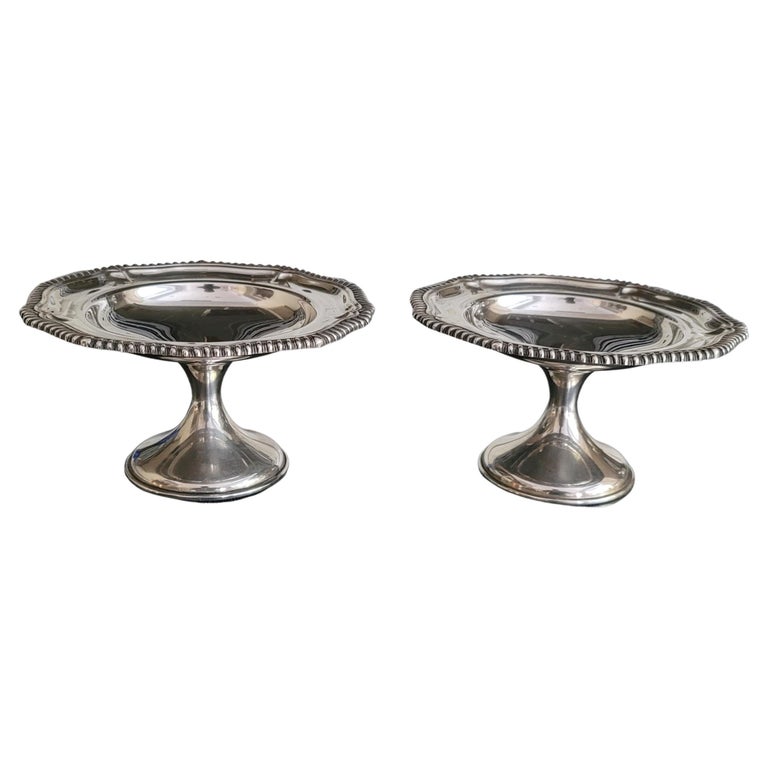 Pair of Gorham Weighted Sterling Silver Footed Compote Candy Nut Dishes ...