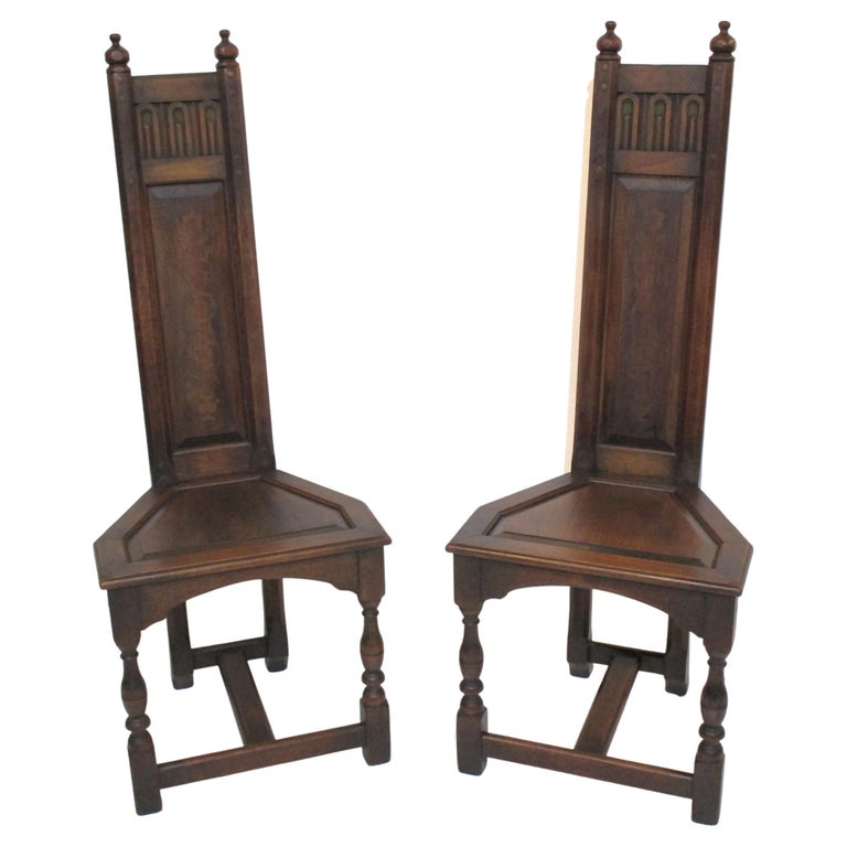 Pair of Gothic Altar Chairs by Kittinger at 1stDibs
