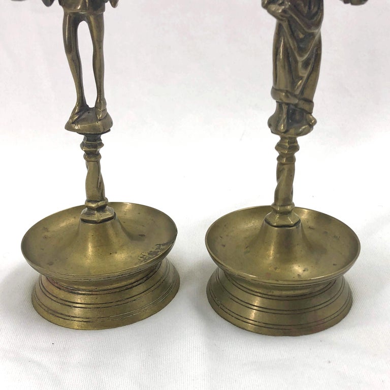 Pair of Gothic Candlesticks at 1stDibs
