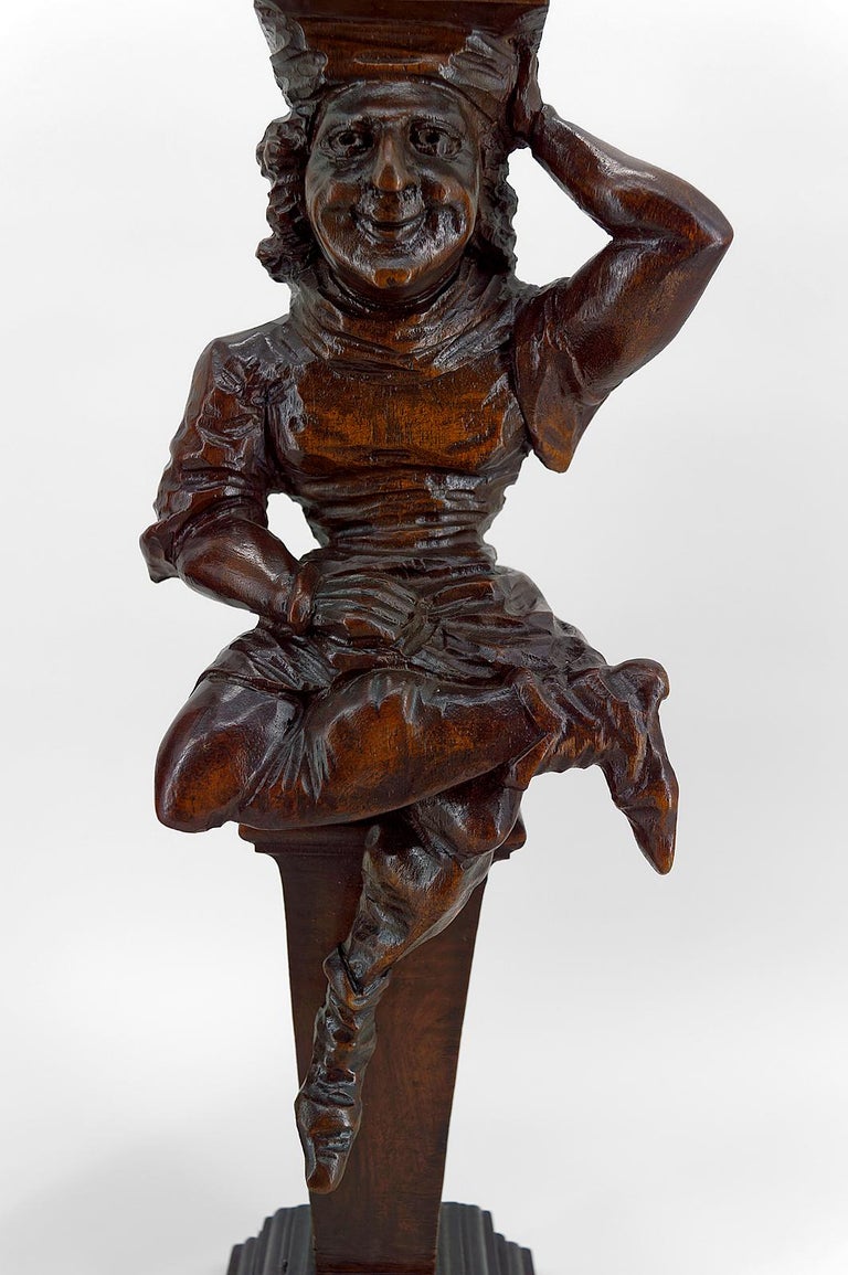 Pair of Gothic Jesters Lamps, France, 19th Century For Sale at 1stDibs