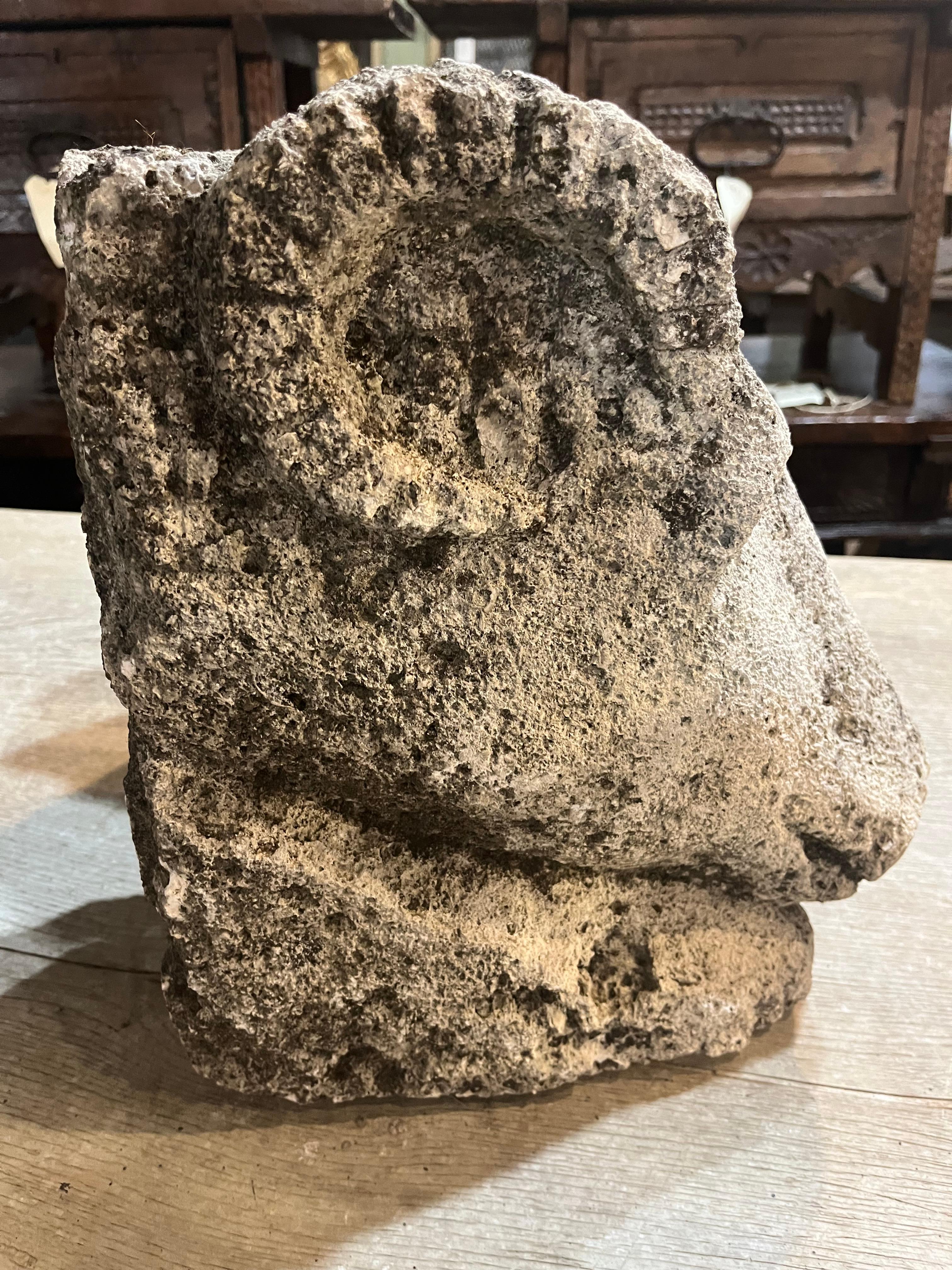Pair Of Gothic Period French Stone Rams Heads For Sale at 1stDibs