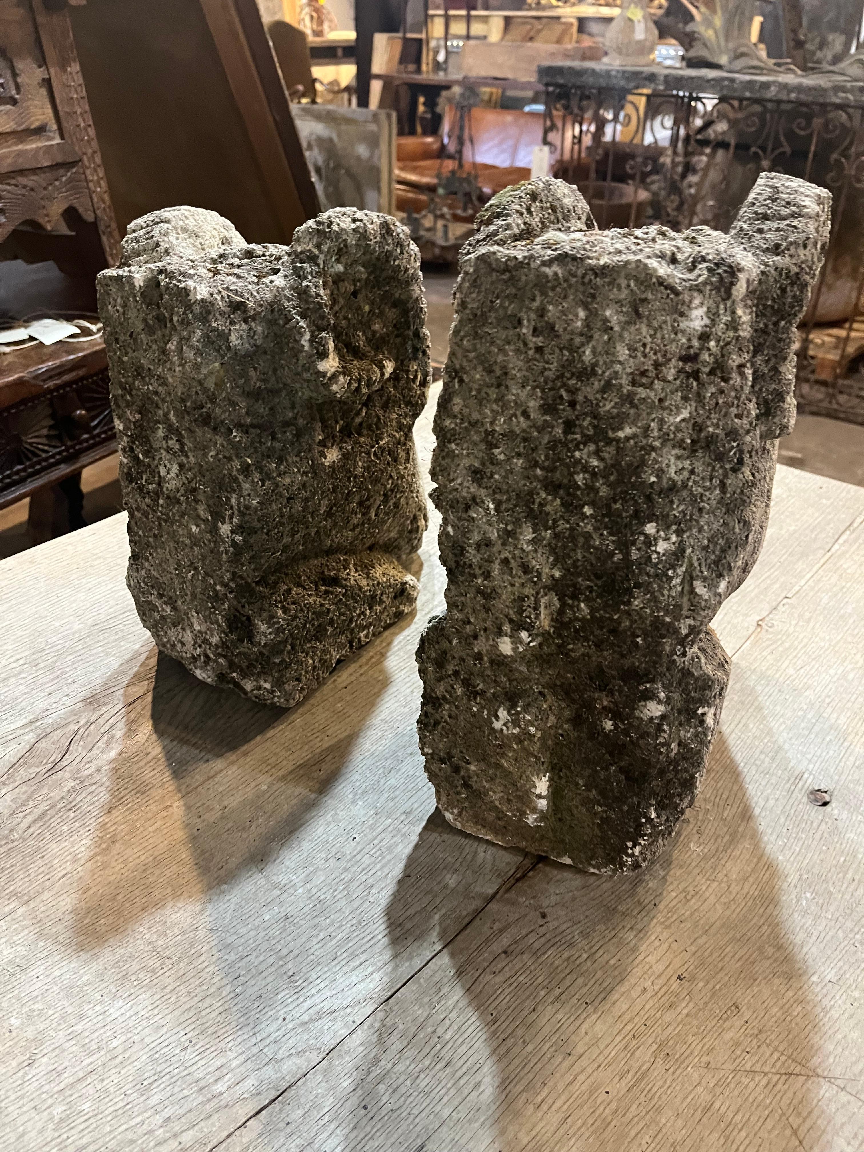 Pair Of Gothic Period French Stone Rams Heads For Sale at 1stDibs