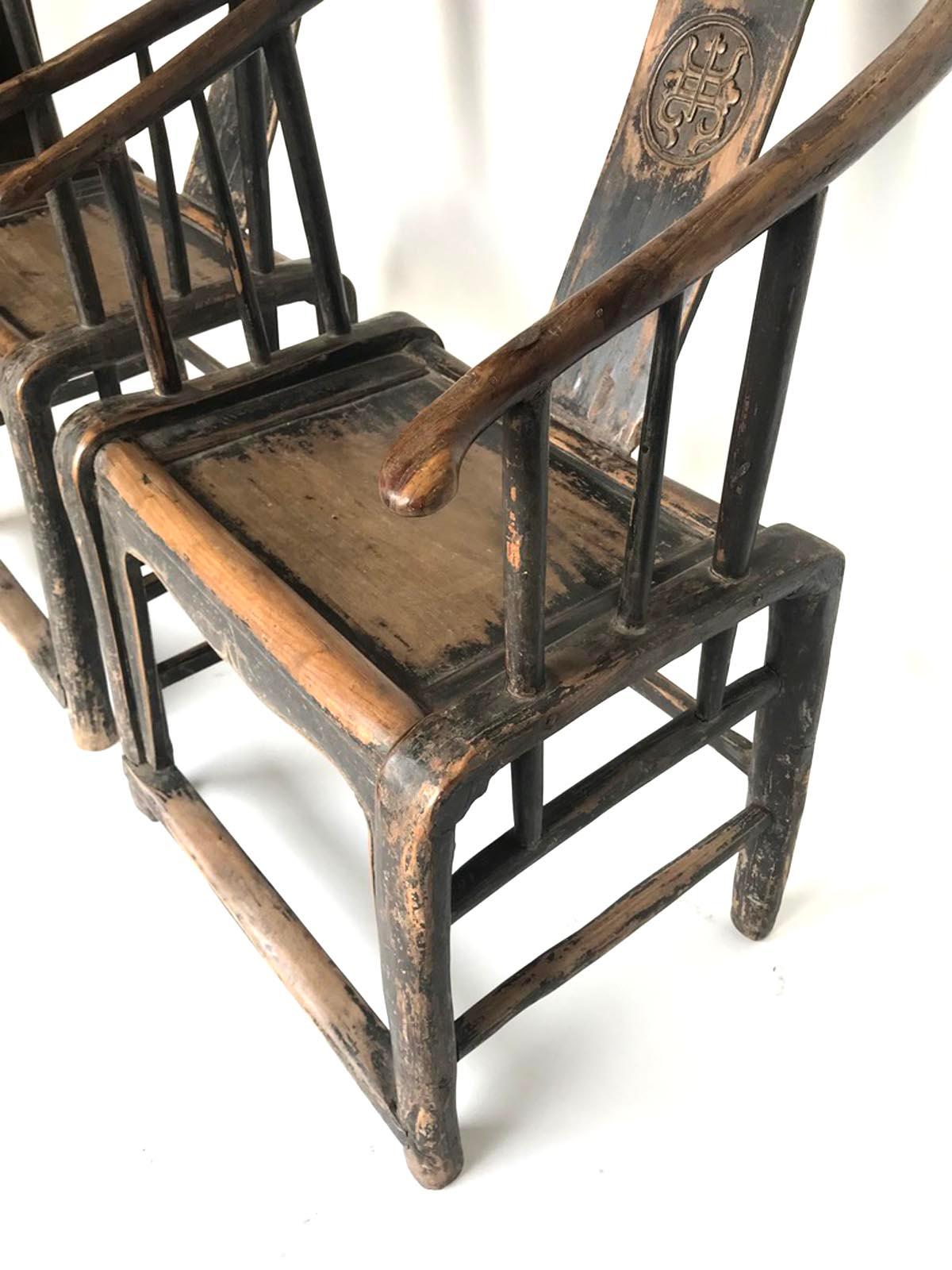 Pair of Graceful Early 19th Century Quing Dynasty Chairs For Sale at ...