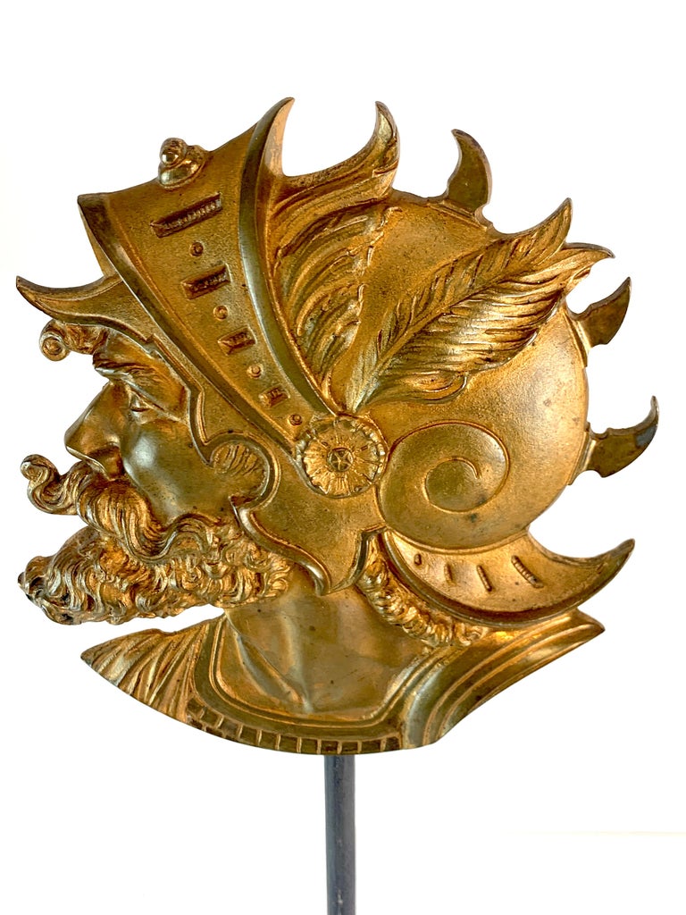 Pair of Grand Tour Gilt Bronze Roman Solider Portrait Medallions For ...