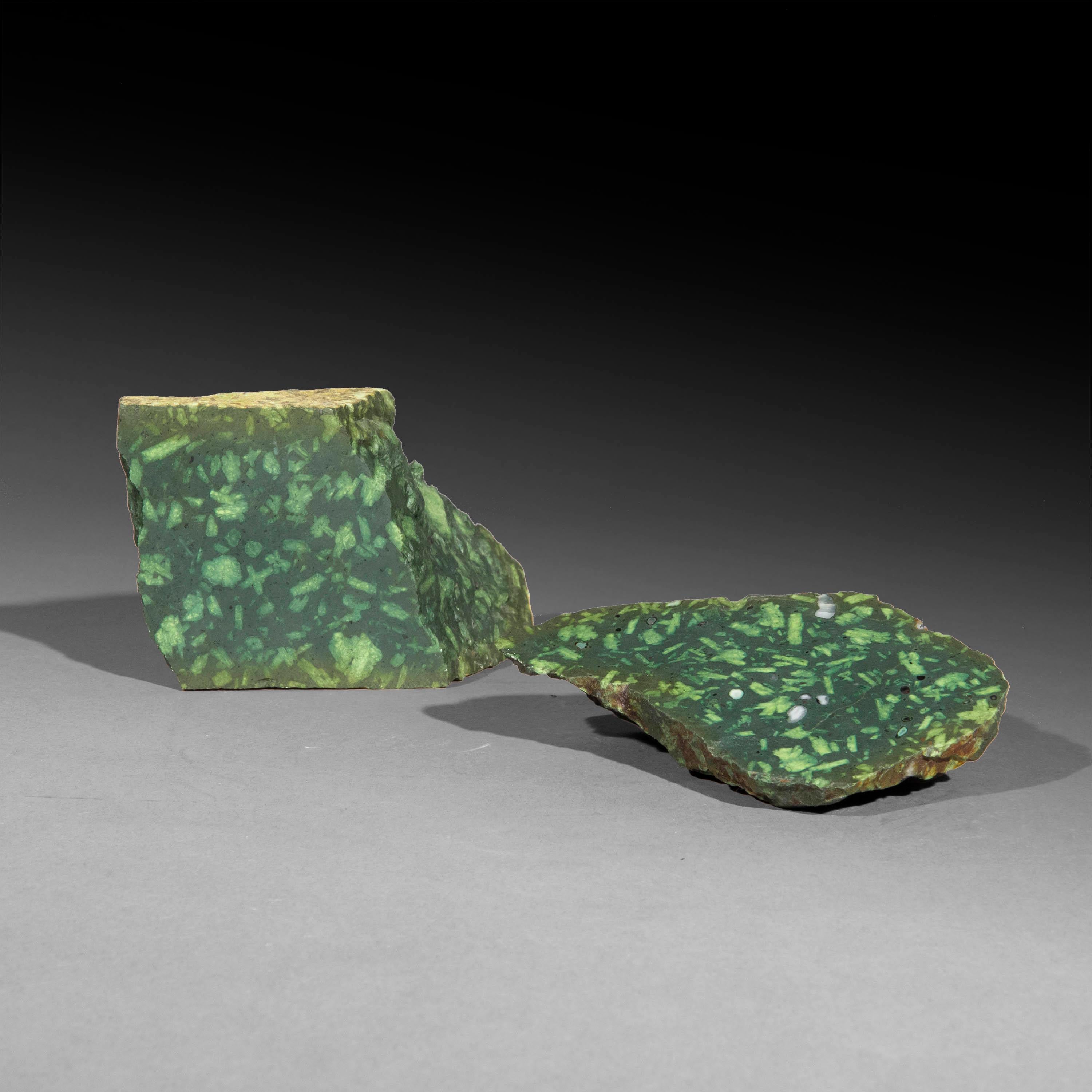 Pair of Grand Tour Green Porphyry Specimens For Sale at 1stDibs